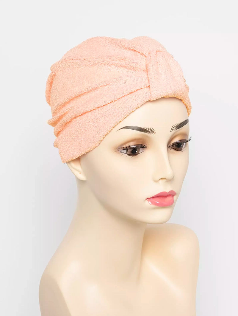 Terry Turbans - Peach by Envy – CHIQUEL Canada